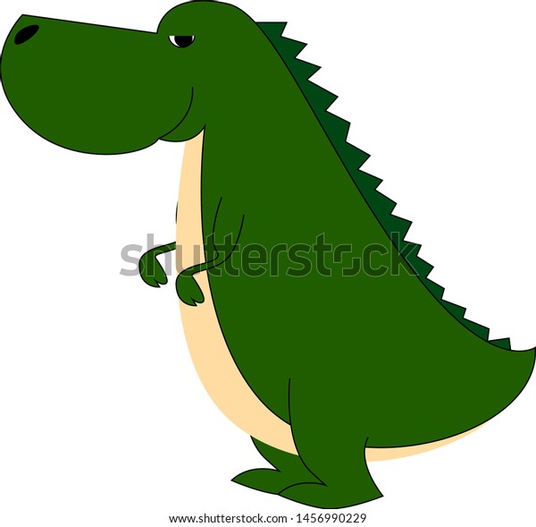 Fat Dinosaur Illustration Vector On White Stock Vector (Royalty Free ...