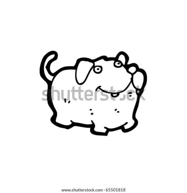 Fat Dog Cartoon Stock Vector (Royalty Free) 65501818 | Shutterstock