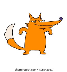 Fat Fox Cartoon Character Stock Vector (Royalty Free) 718862626 ...