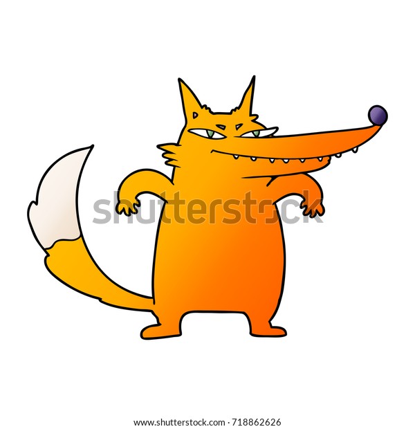 Fat Fox Cartoon Character Stock Vector (Royalty Free) 718862626 ...