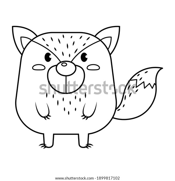Fat Fox Vector Illustration Cartoon Isolated: เวกเตอร์สต็อก (ปลอดค่า ...
