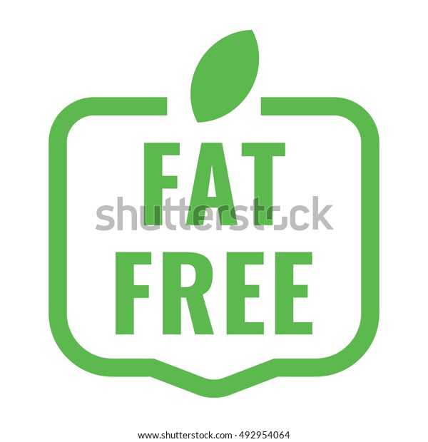 Fat Free Badge Logo Icon Flat Stock Vector (Royalty Free) 492954064