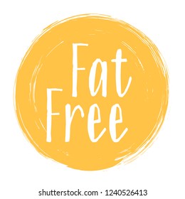 Fat Free Icon Package Label Vector: vector de stock (libre de regalías ...