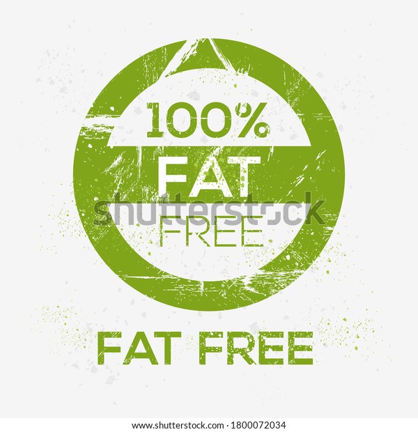 Fat Free Label Sign Vector Illustration: เวกเตอร์สต็อก (ปลอดค่า ...