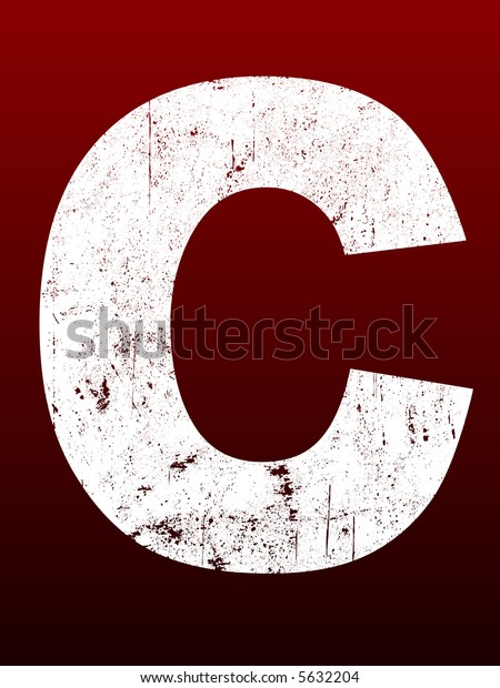 Fat Grunged Letters C Highly Detailed Stock Vector (Royalty Free) 5632204