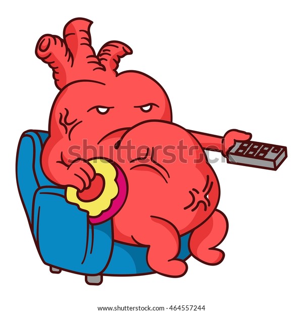 Fat Heart Vector Illustration Gradients: เวกเตอร์สต็อก (ปลอดค่า ...