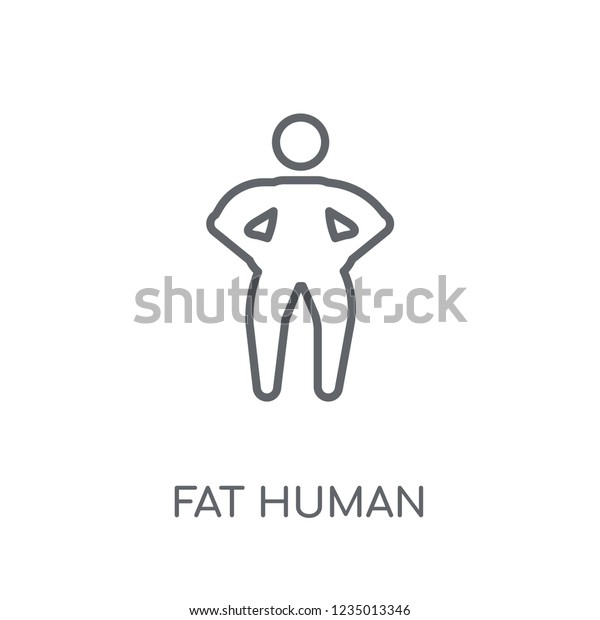 Fat Human Linear Icon Modern Outline Stock Vector (Royalty Free ...