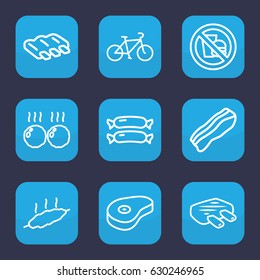 Fat Icon Set 9 Outline Fat Stock Vector (Royalty Free) 630246965 ...