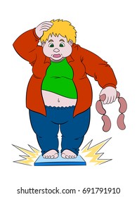 214 Fat man shocked Stock Illustrations, Images & Vectors | Shutterstock