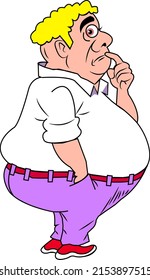 Fat Man Cartoon Vector Clip Art Stock Vector (Royalty Free) 2153897515 ...