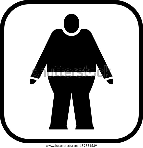 Fat Man Figure Vector Icon Stock Vector (Royalty Free) 159351539 ...