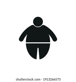 Fat Man Icon Simple Flat Vector Stock Vector (Royalty Free) 1913266573 ...