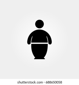 Fat Man Icon Vector Sign Symbol Stock Vector (Royalty Free) 688650058 ...
