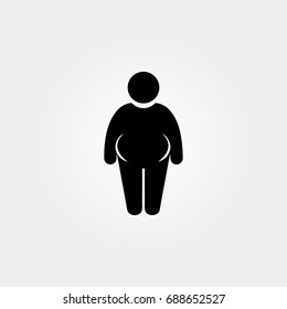 Fat Man Icon Vector Sign Symbol Stock Vector (Royalty Free) 688652527 ...