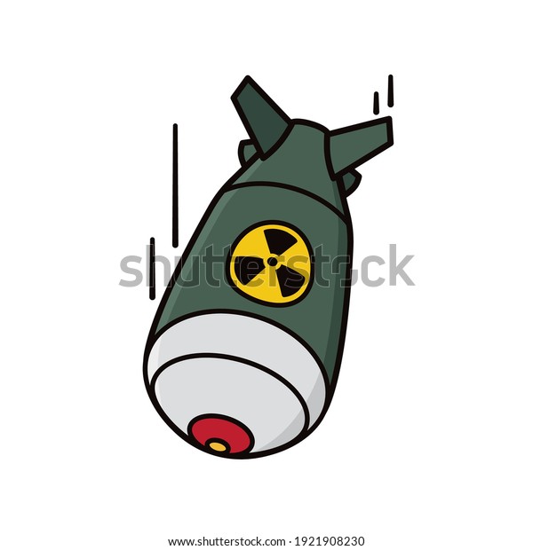 Fat Man Nuclear Bomb Isolated Vector Stock Vector (Royalty Free ...