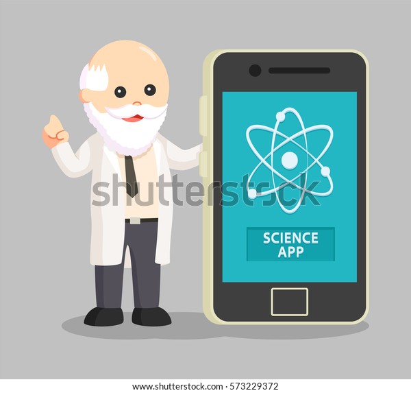 Fat Man Scientist Science App Stock Vector (Royalty Free) 573229372 ...