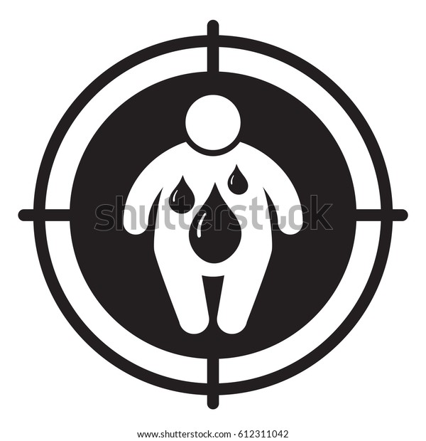 Fat Man Swelling Vector Illustration Stock Vector (Royalty Free) 612311042