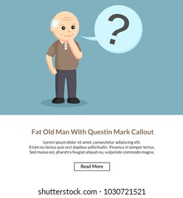 Fat Old Man Question Mark Callout Stock Vector (Royalty Free) 1030721521
