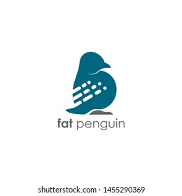 Fat Penguin Logo Design Simple Flat Stock Vector (Royalty Free ...