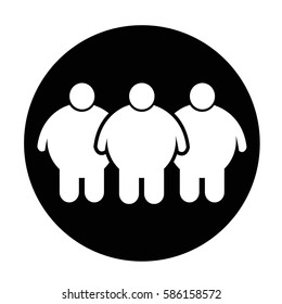 Fat People Icon Stock Vector (Royalty Free) 586158620