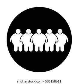 Fat People Icon Stock Vector (Royalty Free) 586158611 | Shutterstock