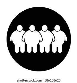 Fat People Icon Stock Vector (Royalty Free) 586158620