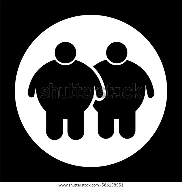 Fat People Icon Stock Vector (Royalty Free) 586158551 | Shutterstock