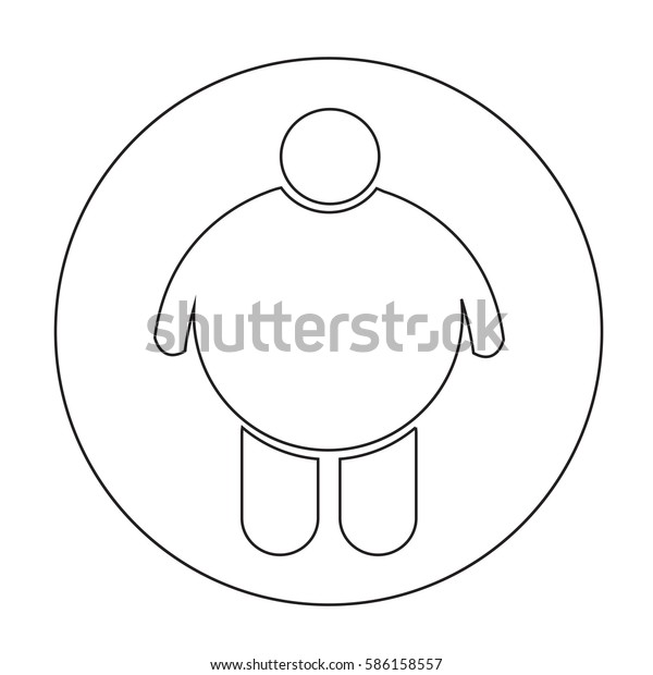 Fat People Icon Stock Vector (Royalty Free) 586158557 | Shutterstock