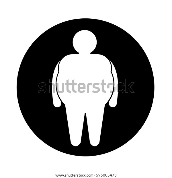 Fat People Icon Stock Vector (Royalty Free) 595005473 | Shutterstock