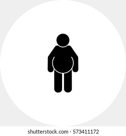 Fat Person Icon Stock Vector (Royalty Free) 573411172 | Shutterstock