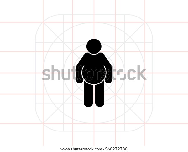 Fat Person Icon Stock Vector (Royalty Free) 560272780 | Shutterstock