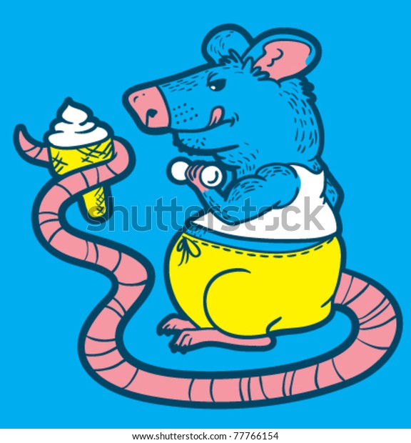 Fat Rat Pumps Muscules Stock Vector (Royalty Free) 77766154 | Shutterstock