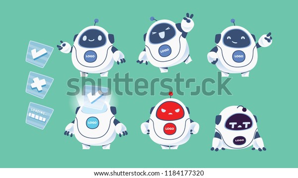 Fat Robot Character Mascot Stock Vector (Royalty Free) 1184177320