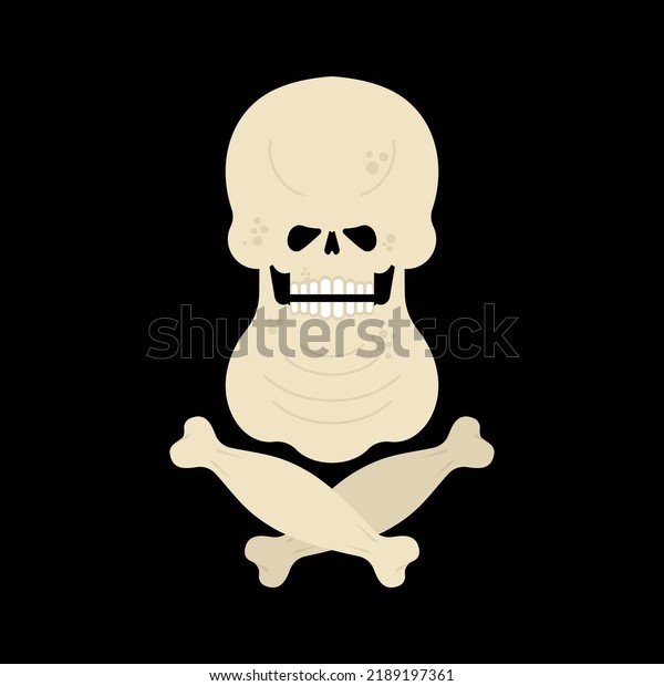 Fat Skull Thick Skeleton Head Vector Stock Vector (Royalty Free ...