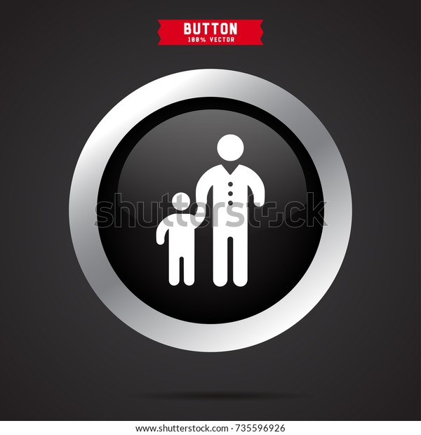 Father Child Icon Stock Vector (Royalty Free) 735596926 | Shutterstock