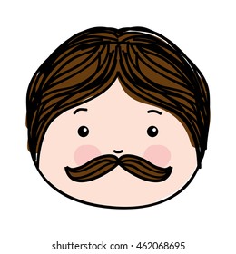 Father Man Face Icon Vector Illustration Stock Vector (Royalty Free ...