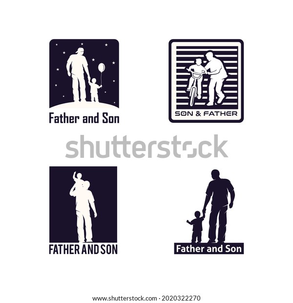 Father Son Logo Collection Together Forever Stock Vector (Royalty Free ...