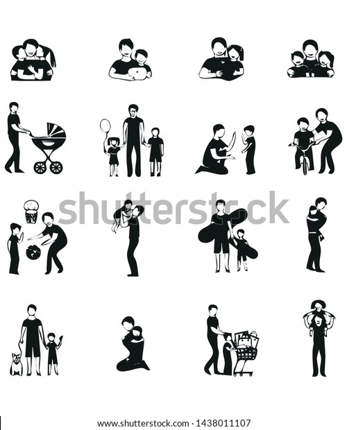 Fatherhood Icon Vector Symbol Icon Stock Vector (Royalty Free ...