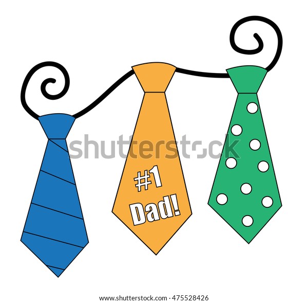 Fathers Day Ties Stock Vector (Royalty Free) 475528426 | Shutterstock