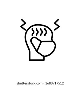 Fatigue Icon Linear Outline Icon Isolated Stock Vector (Royalty Free ...