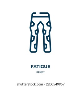 Fatigue Icon Linear Vector Illustration Desert Stock Vector (Royalty ...
