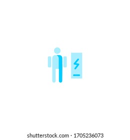 Fatigue Icon Simple Flat Blue Medical Stock Vector (Royalty Free ...