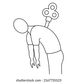Fatigue Sketch Vector Illustration Patient Ran Stock Vector (Royalty ...