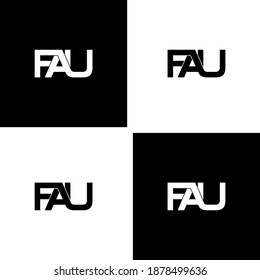Fau Letter Original Monogram Logo Design Stock Vector (Royalty Free ...