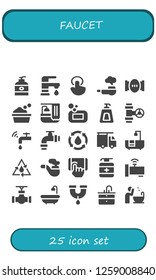 Faucet Icon Set 25 Filled Faucet Stock Vector (Royalty Free) 1259008840 ...