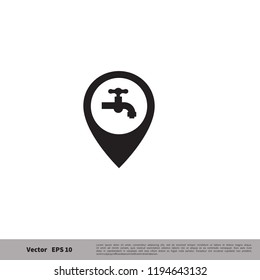 Faucet Water Location Icon Stock Vector (Royalty Free) 1194643132 ...