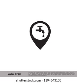 Faucet Water Location Icon Stock Vector (Royalty Free) 1194643135 ...