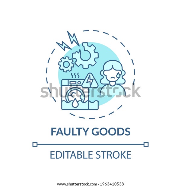 Faulty Goods Concept Icon Consumer Claim Stock Vector (Royalty Free ...