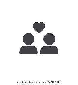 Favorite Group Symbol Users Heart Icon Stock Vector (Royalty Free ...