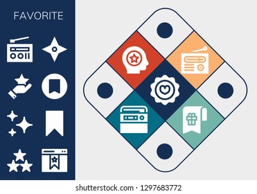 Favorite Icon Set 13 Filled Favorite Stock Vector (Royalty Free ...